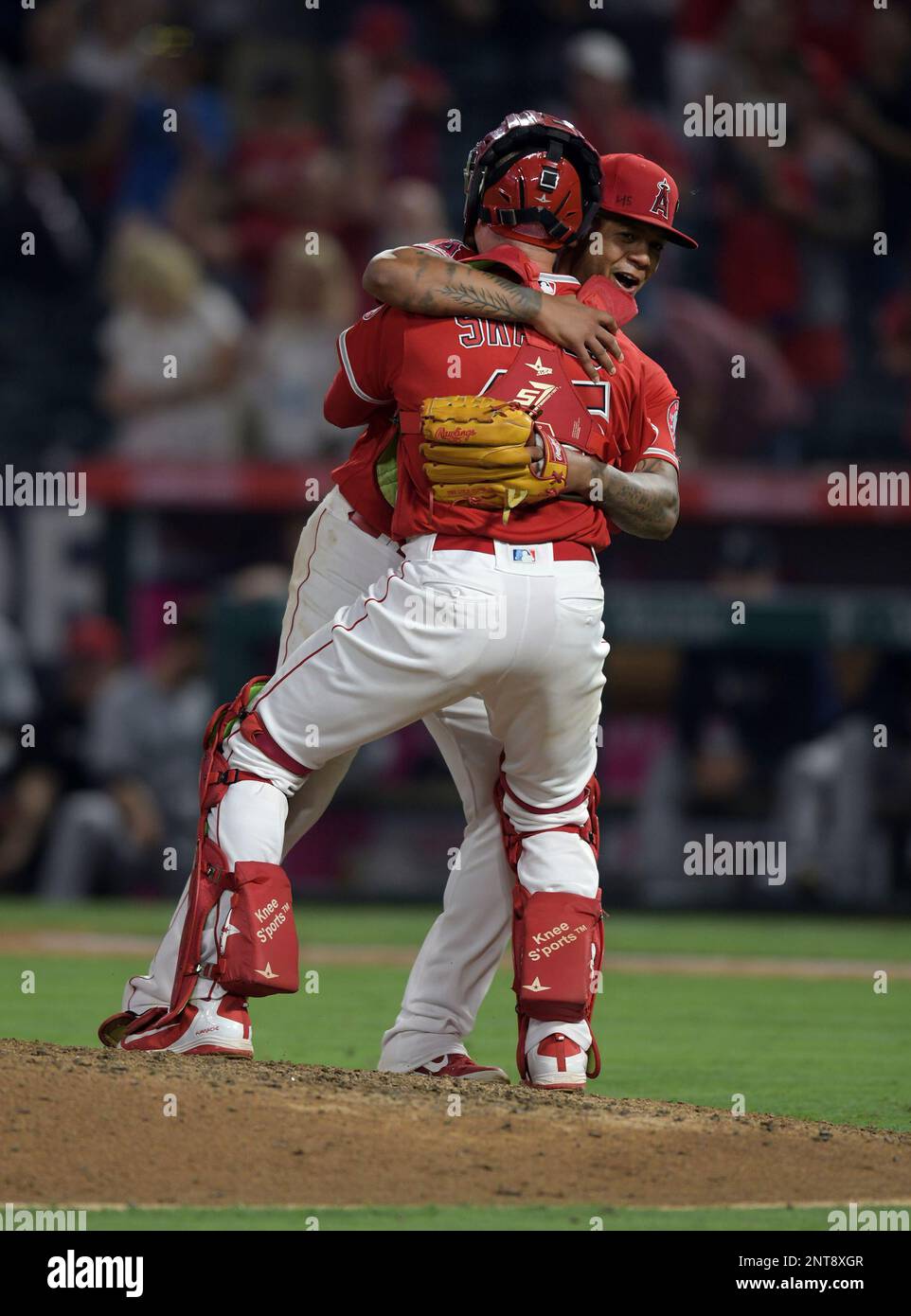 ANAHEIM, CA - JULY 12: Los Angeles Angels pitcher Felix Peña (64 ...