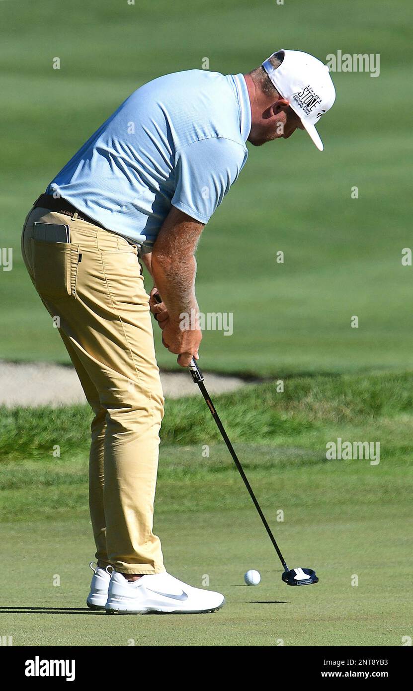 SILVIS, IL - JULY 12: Ryan Vermeer putts on the #1 green during the ...
