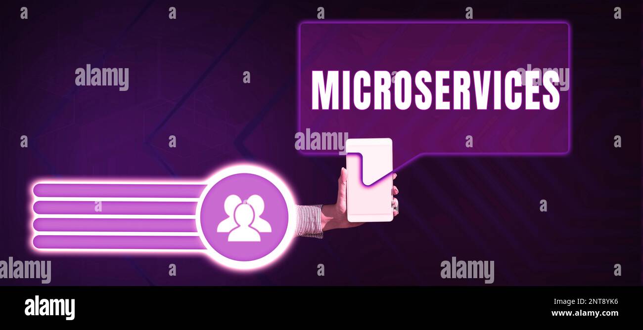 Conceptual display Microservices. Business approach Software ...