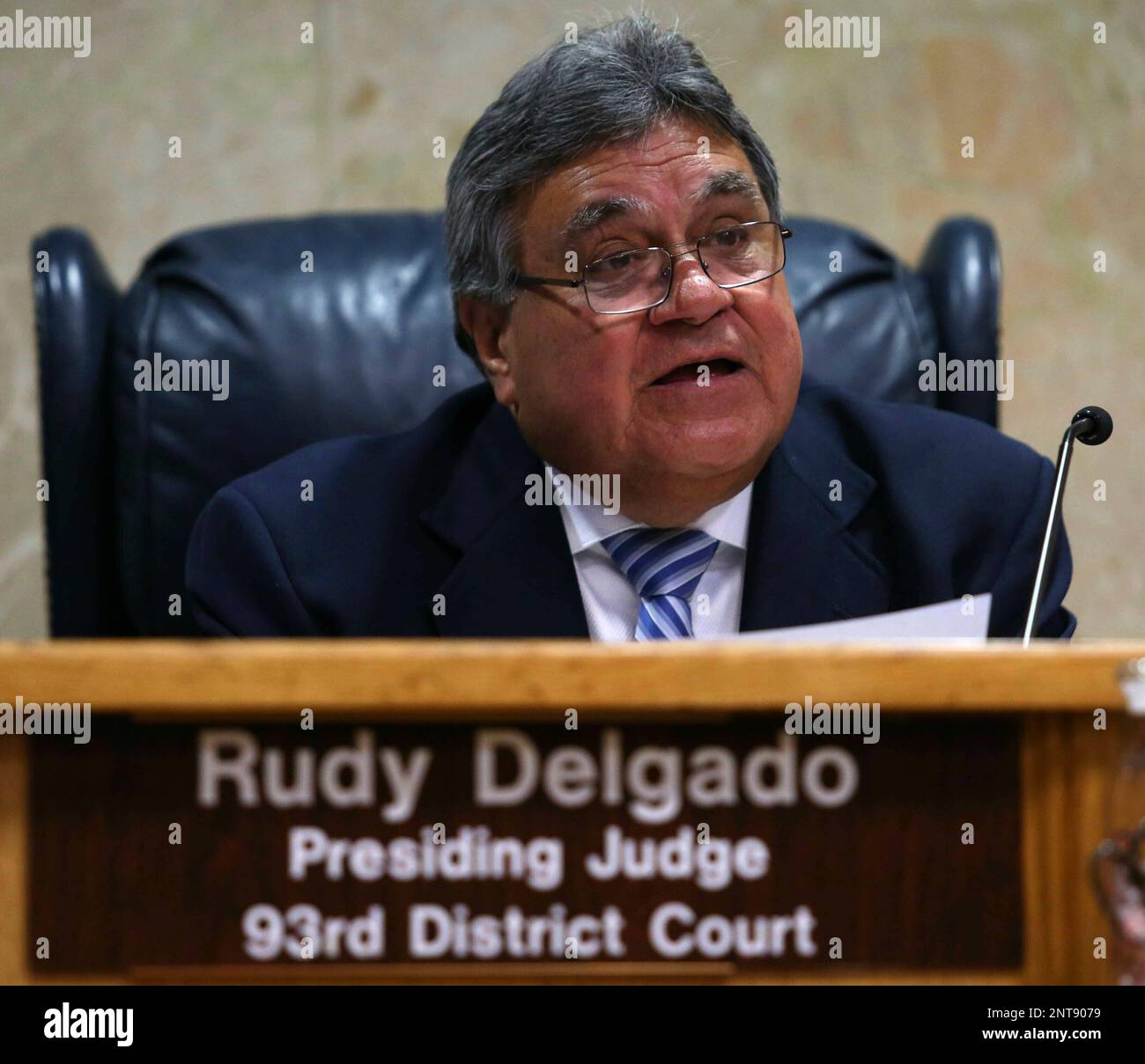 This April 30, 2018 photo shows Rodolfo "Rudy" Delgado as he reads a ...
