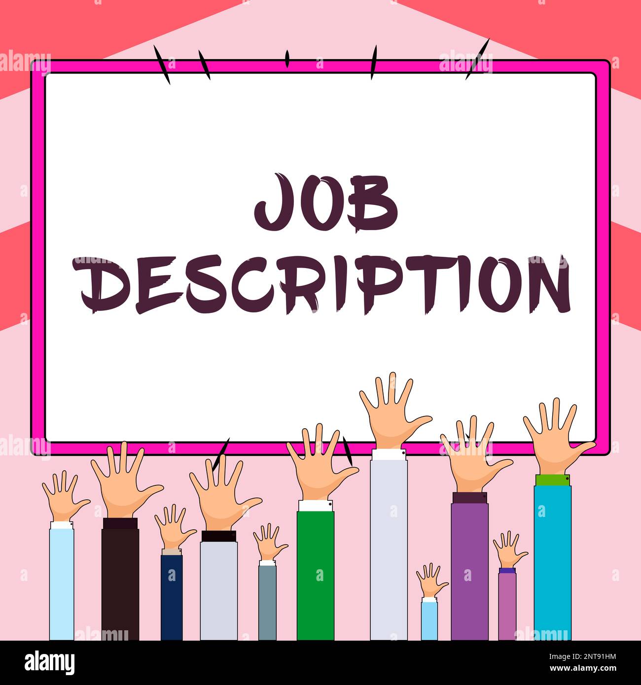 Sign displaying Job Description. Internet Concept A document that ...