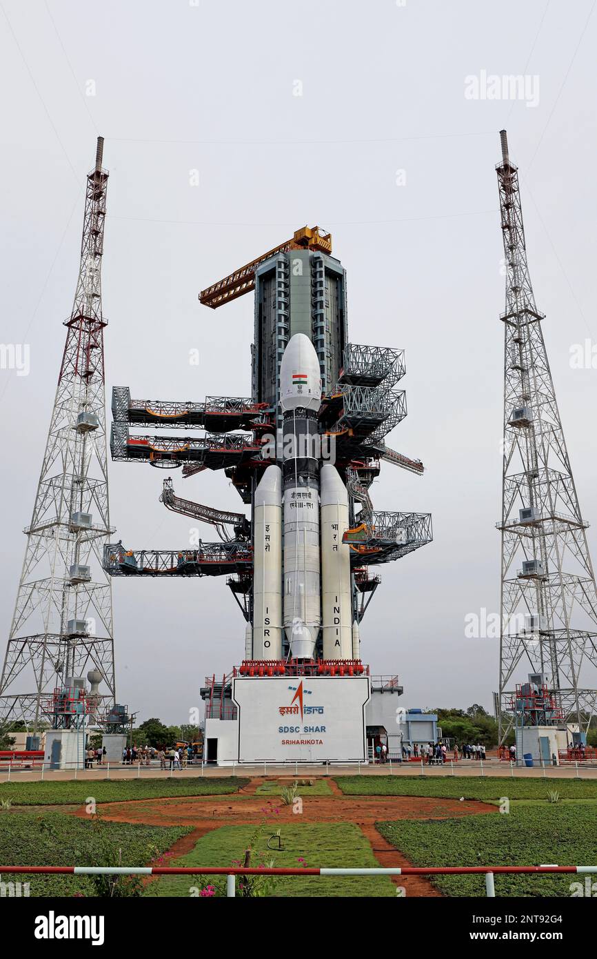 This July 2019, photo released by the Indian Space Research ...