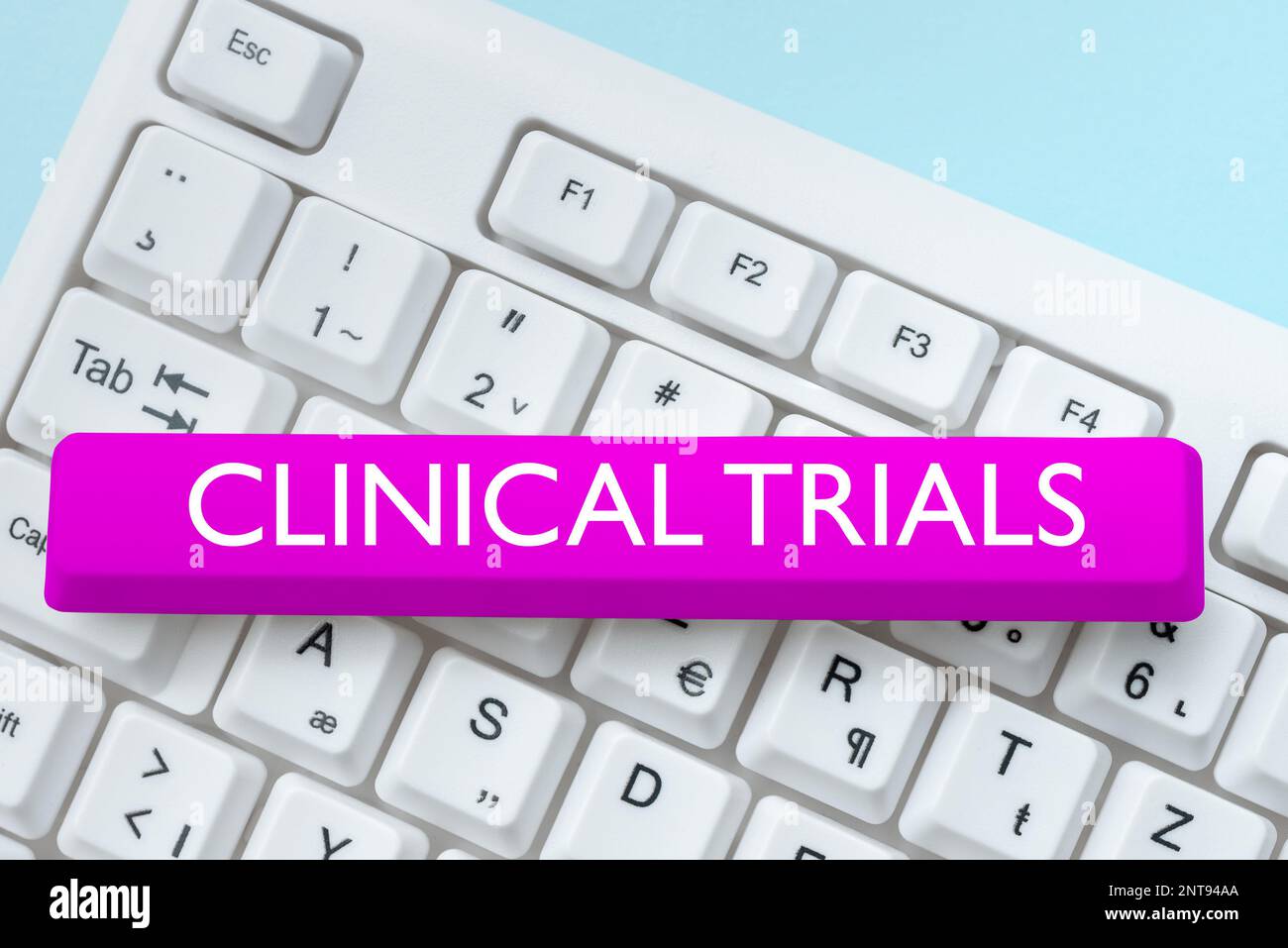 Sign displaying Clinical Trials. Word Written on Research investigation ...