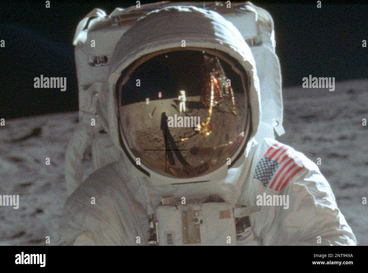 This detail of a July 20, 1969 photo made available by NASA shows ...