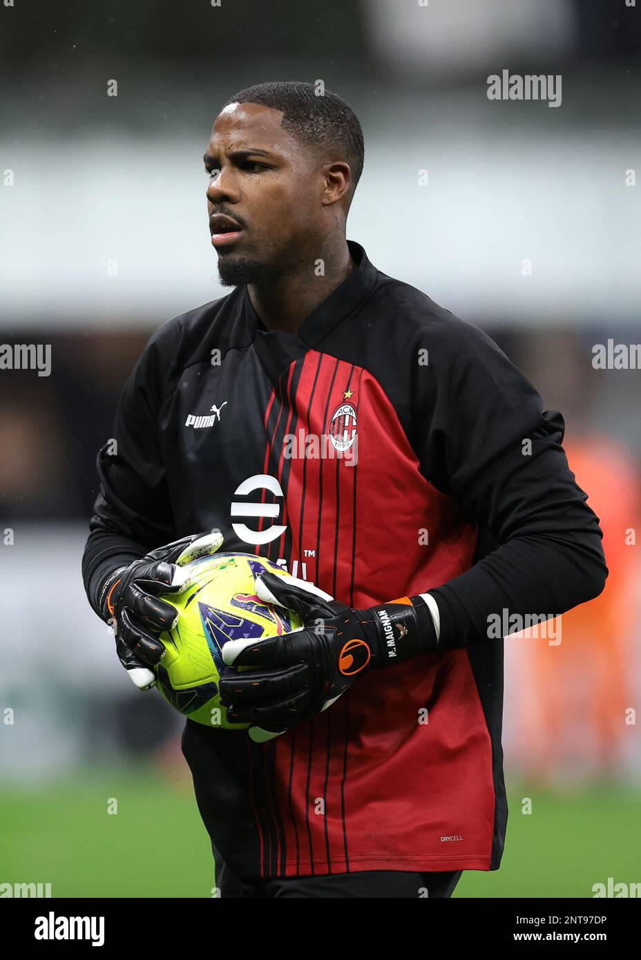 Milan, Italy, 26th February 2023. Mike Maignan of AC Milan during the ...