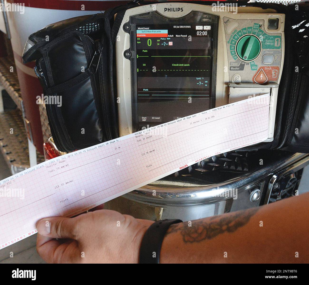 When a heart monitor used by fire department emergency response ...