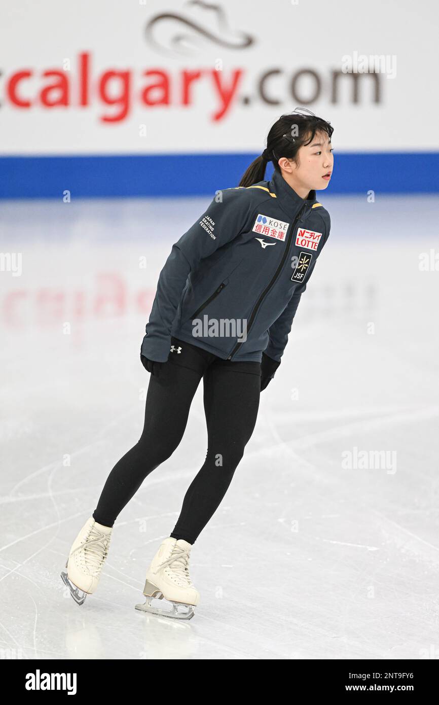 Ami NAKAI (JPN), during Ladies Practice, at the ISU World Junior Figure ...