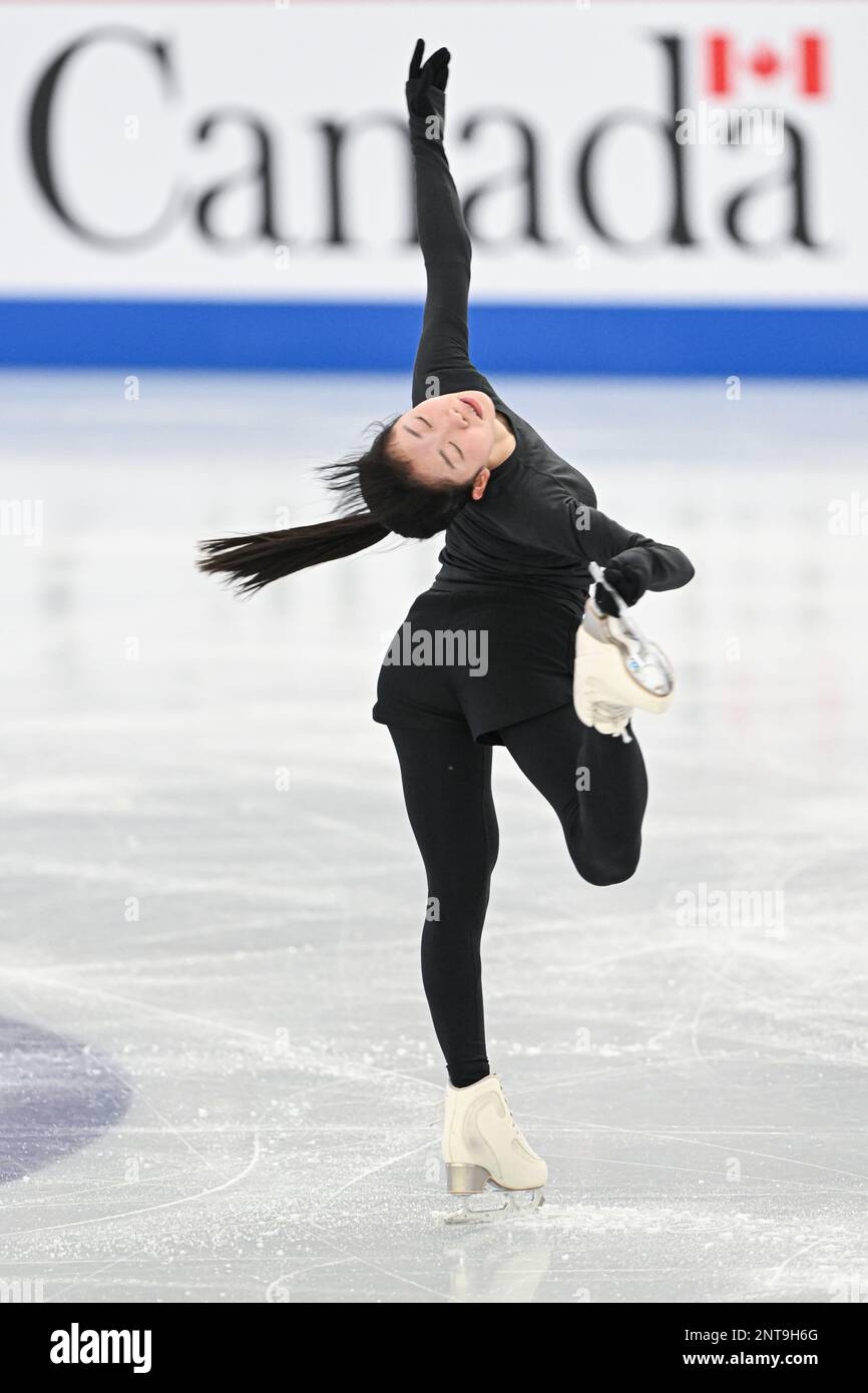 Ami NAKAI (JPN), during Ladies Practice, at the ISU World Junior Figure ...