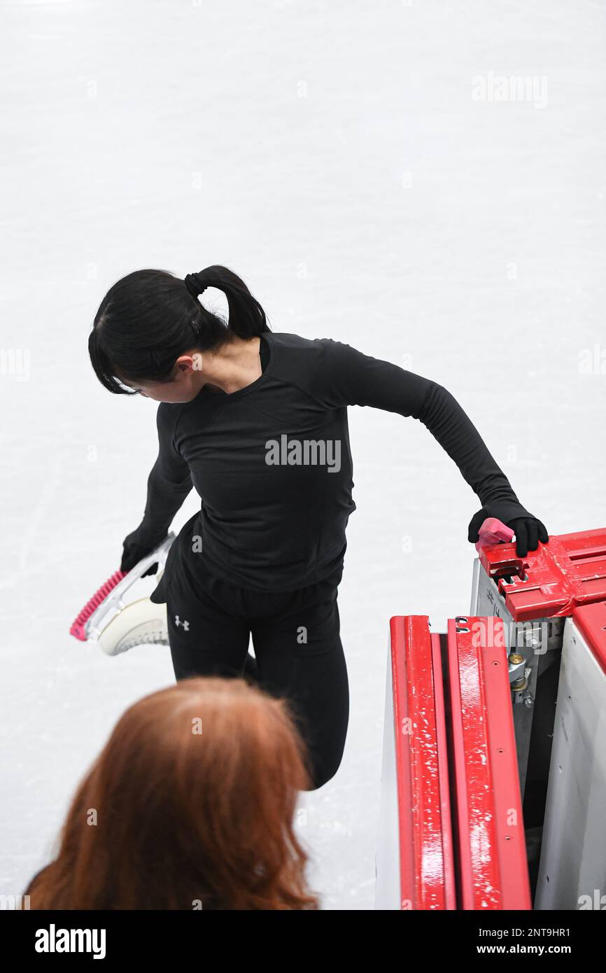 Ami NAKAI (JPN), during Ladies Practice, at the ISU World Junior Figure ...