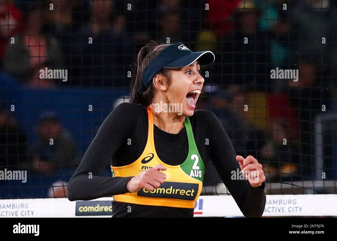 Australia's Taliqua Clancy celebrates the victory in the bronze medal ...
