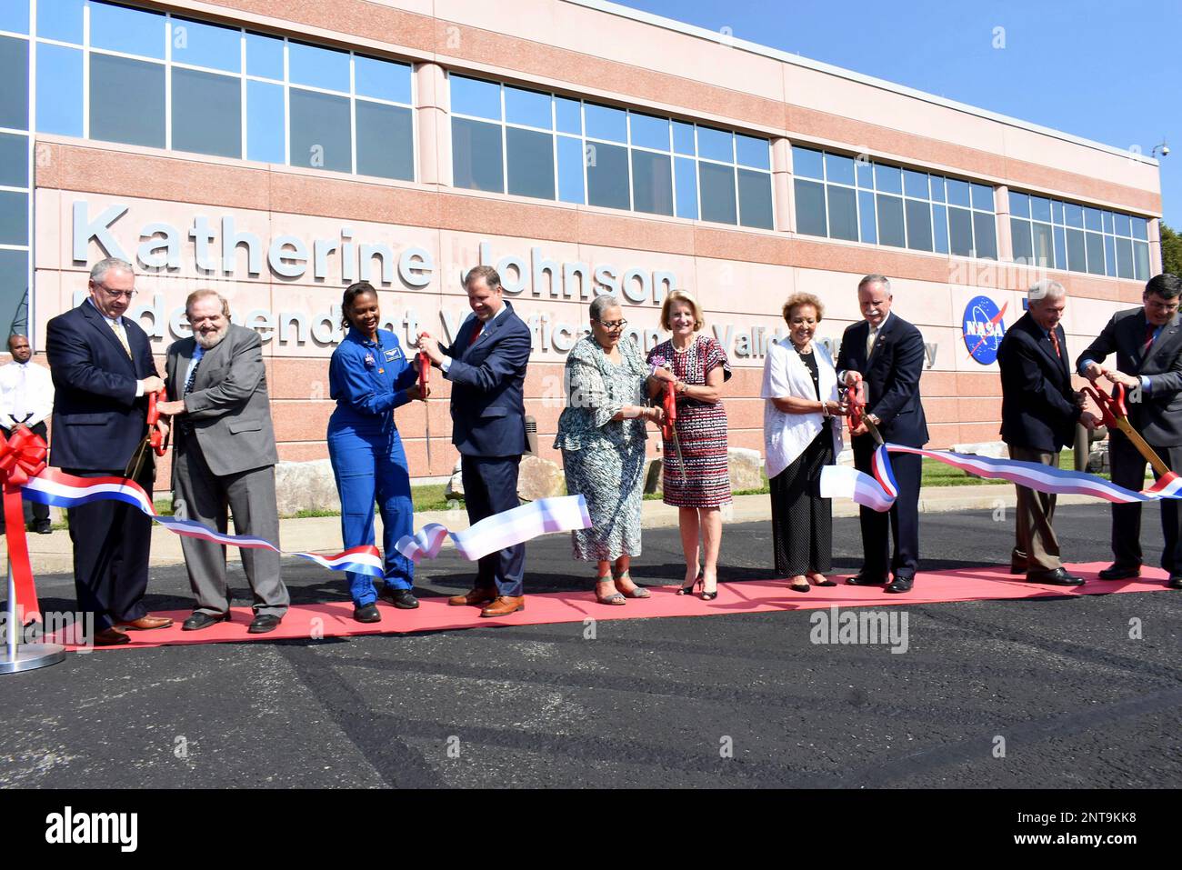 The ribbon is cut redesignating the NASA IV & V Facility the Katherine ...
