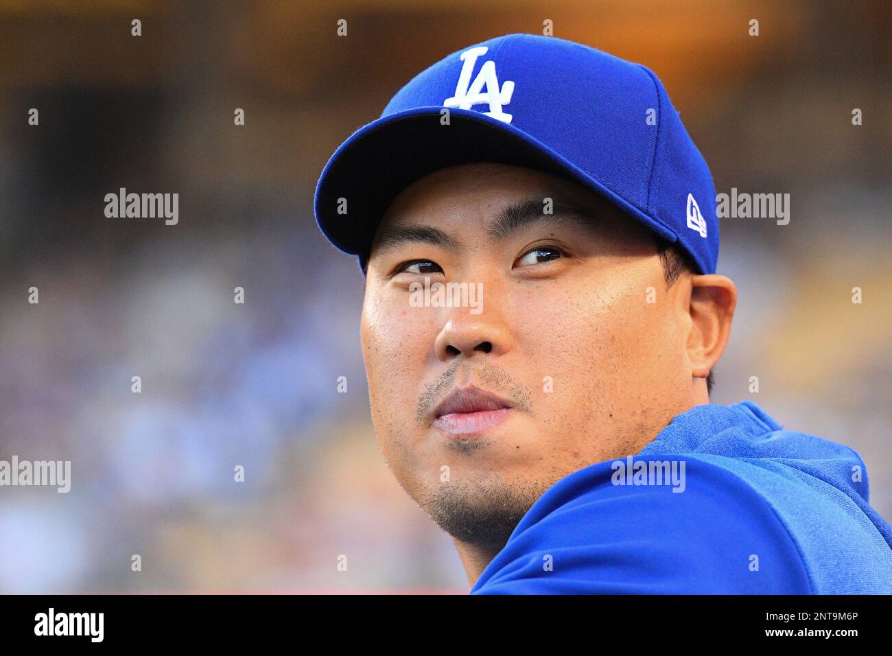 LOS ANGELES, CA - JULY 02: Los Angeles Dodgers pitcher Hyun-Jin Ryu (99 ...