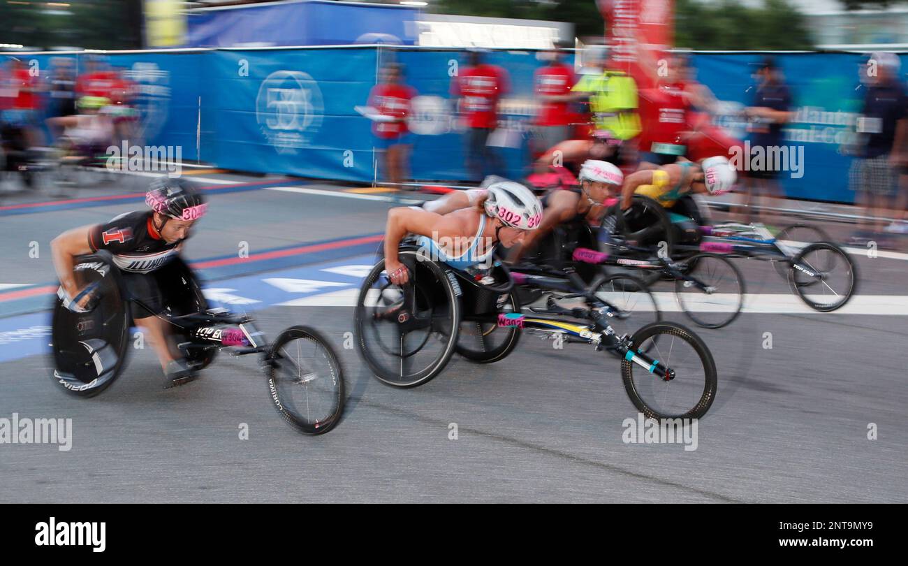 The start of the Women's Elite wheelchair division. The 50th running of ...