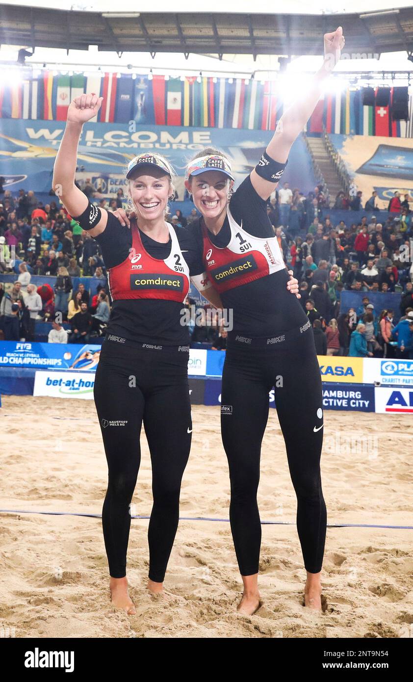 Switzerland's Nina Betschart, right, and Tanja Hueberli, left ...