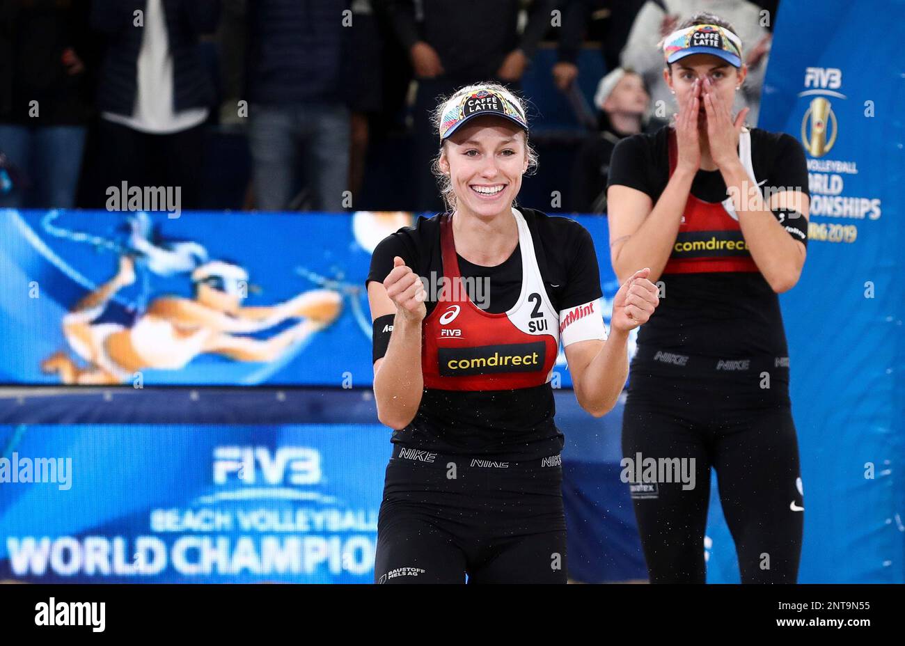 Switzerland's Nina Betschart, right, and Tanja Hueberli, left ...