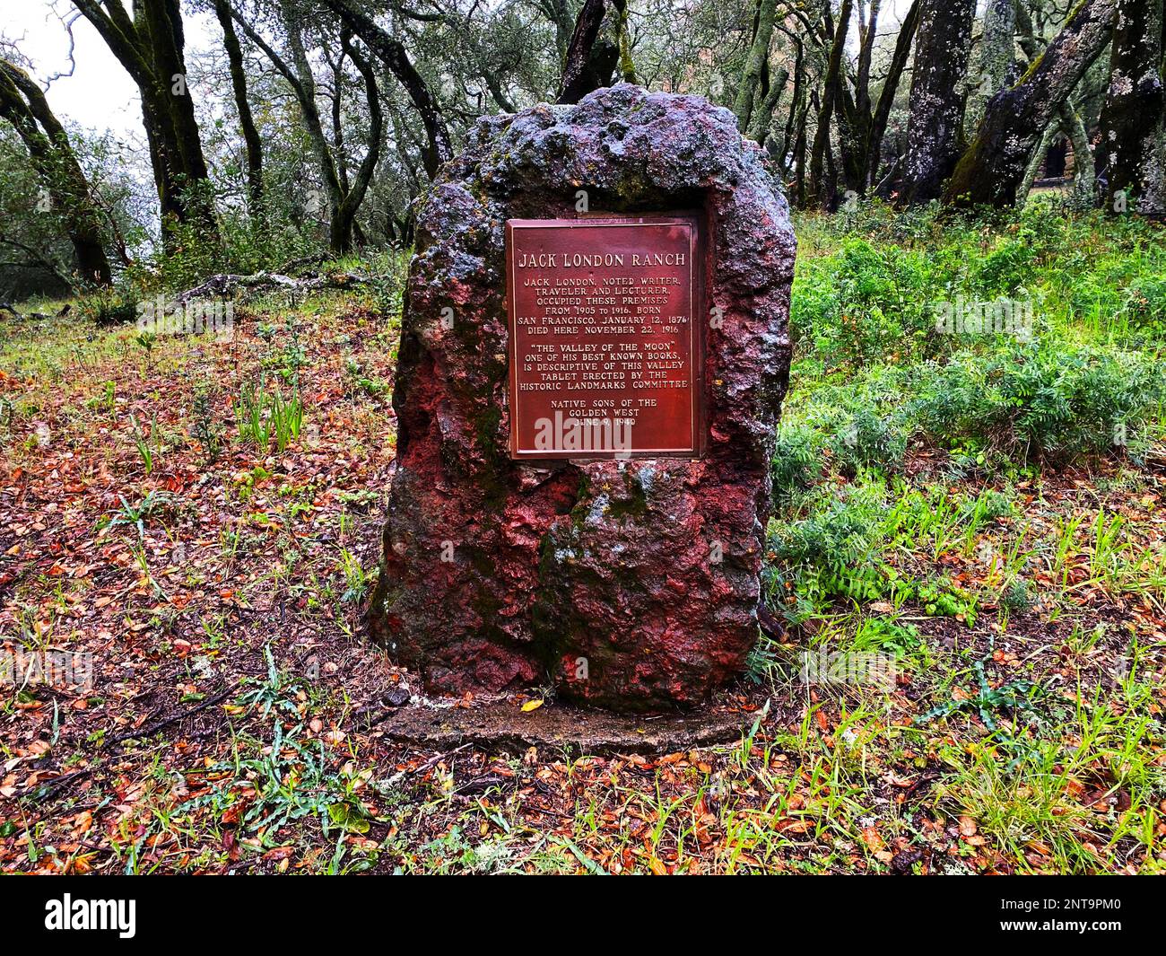 Sign at Jack London Ranch, Jack London State Park in California Stock ...