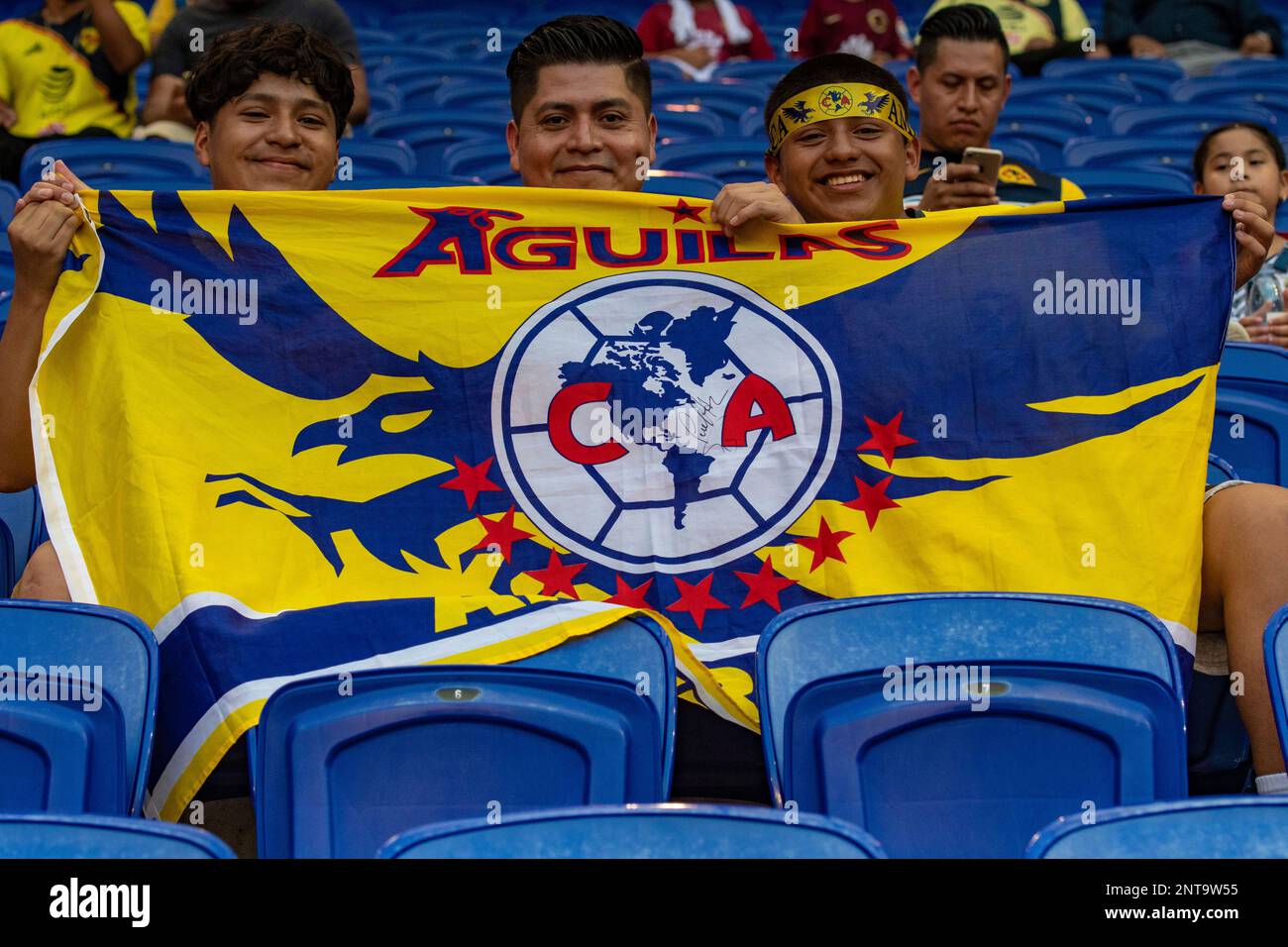 HARRISON, NJ - JULY 03: Club America fans during the first half of the ...