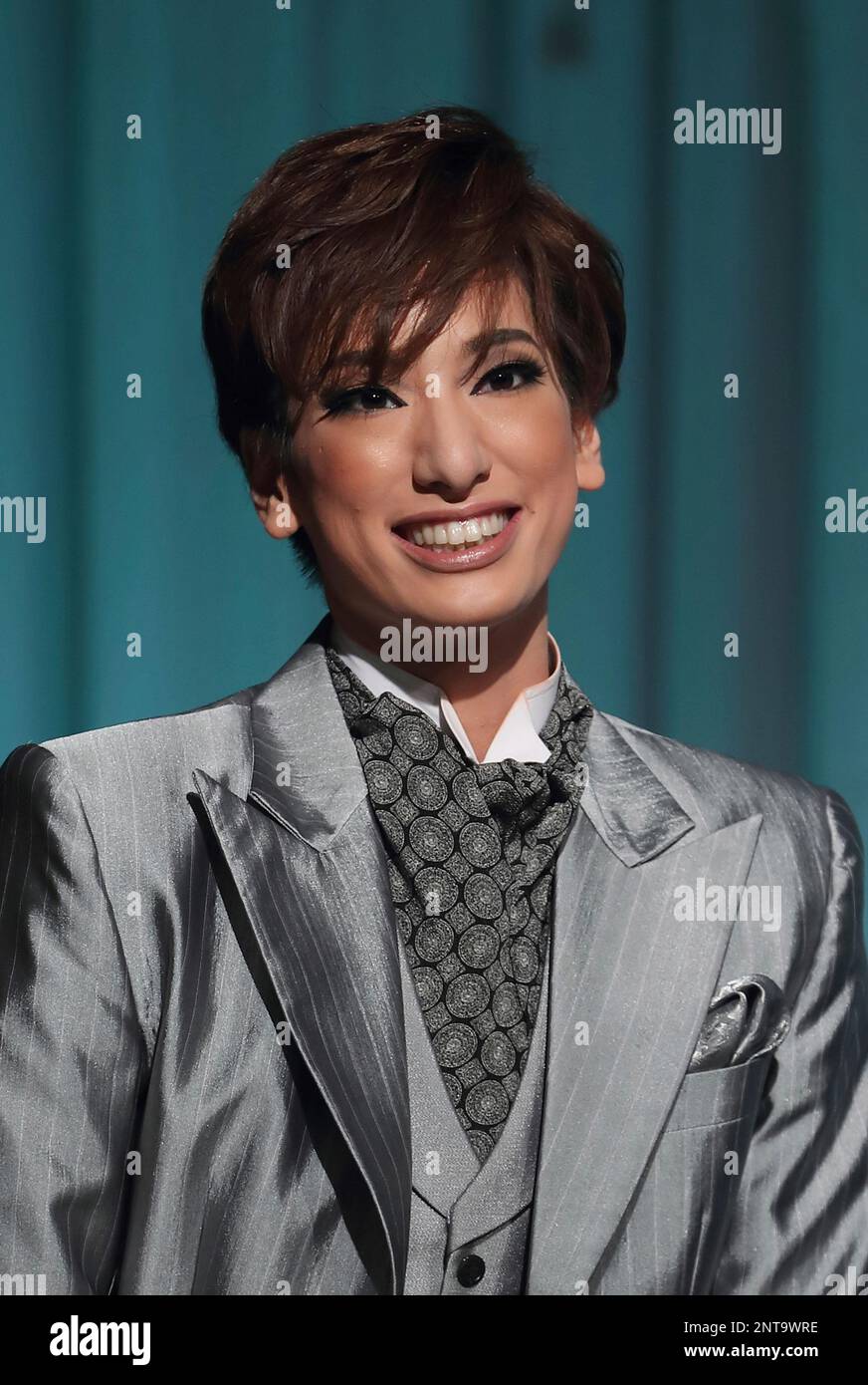 Rei Yuzuka of Flower troupe attends a presentation of new production, A fairy Tale - The Spirit ...