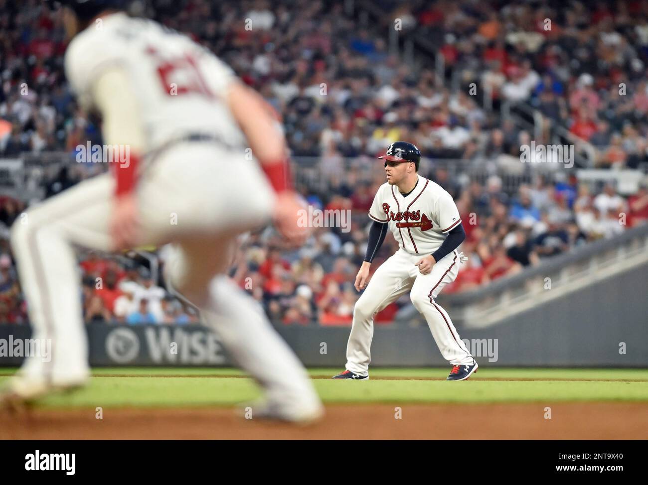July 03, 2019: Atlanta Braves first baseman Freddie Freeman (right ...