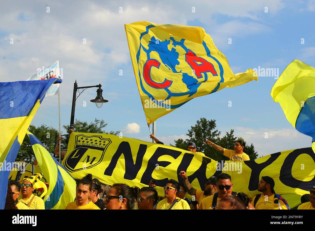 HARRISON, NJ - JULY 03: A general view of Club America Fans in the ...