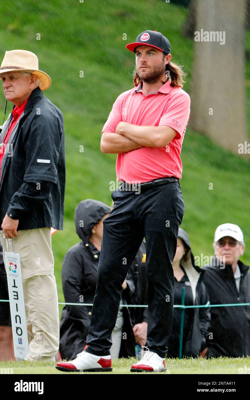 CROMWELL, CT - JUNE 21: Joey Garber, of the United States, waits on the ...