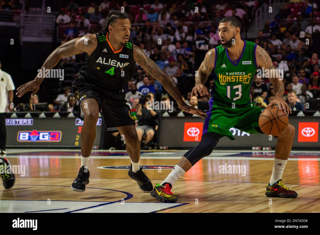 PHILADELPHIA, PA - JUNE 30: 3 Headed Monsters player Mario Chalmers ...