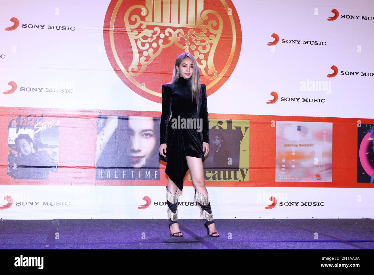 Jolin Tsai and Joanna Wang attend the celebration party of the 30th Golden Melody Awards in ...