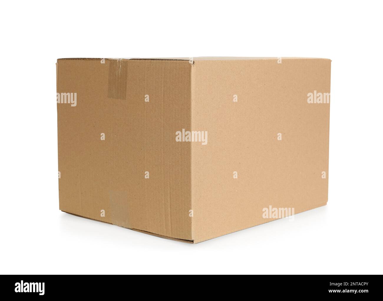 Cardboard box isolated on white. Mockup for design Stock Photo - Alamy