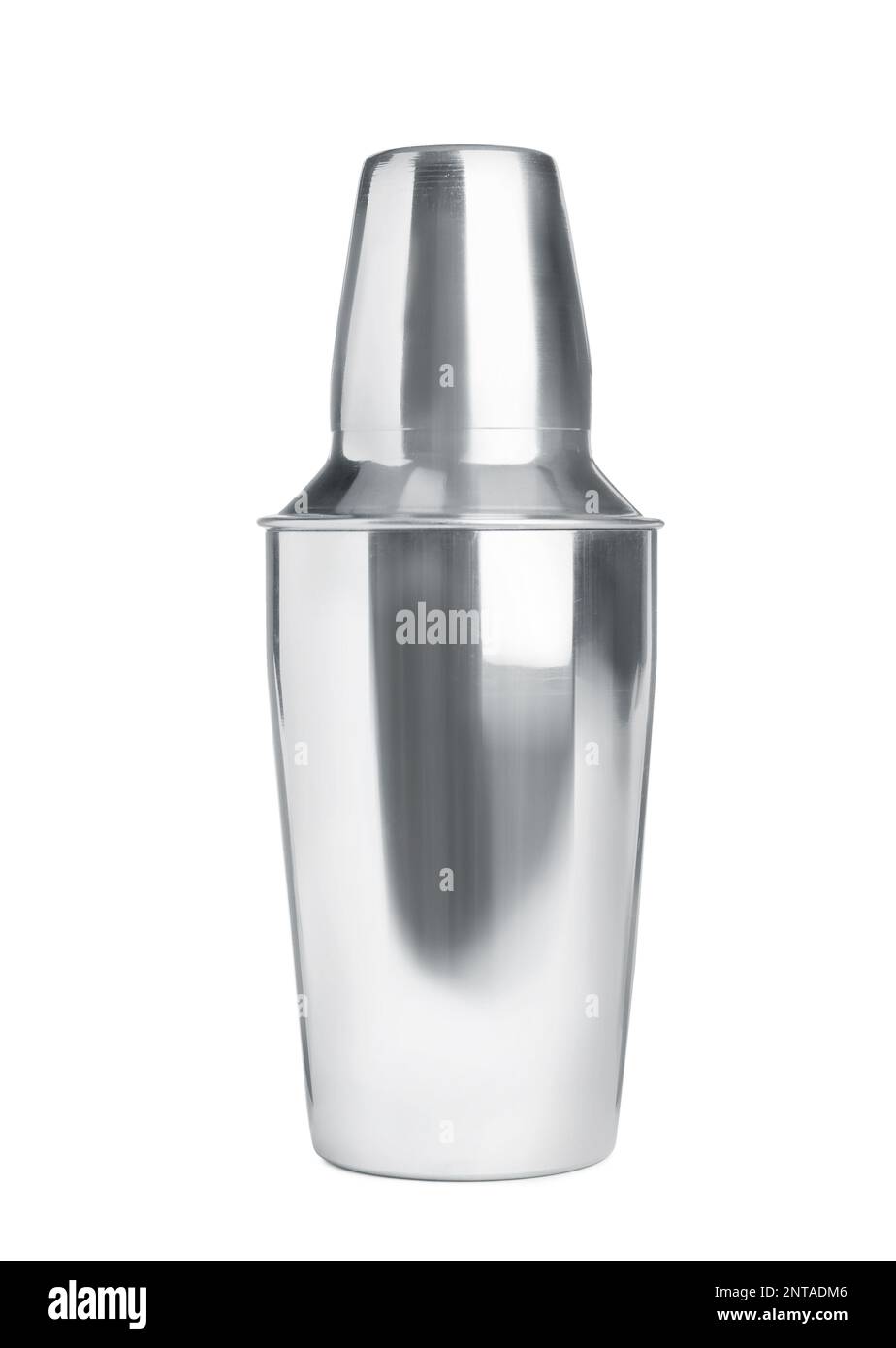 Metal shaker for cocktail isolated on white Stock Photo - Alamy