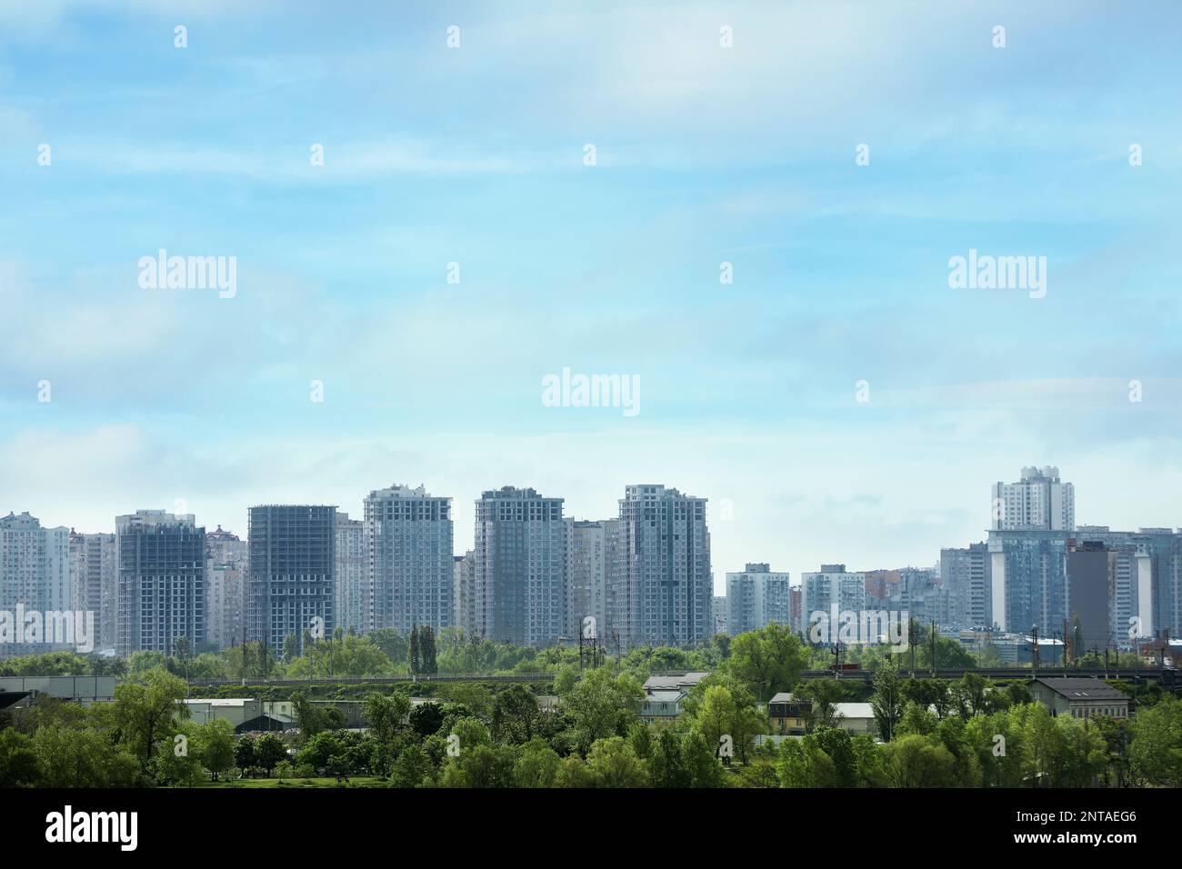 Beautiful view of cityscape with modern buildings Stock Photo - Alamy
