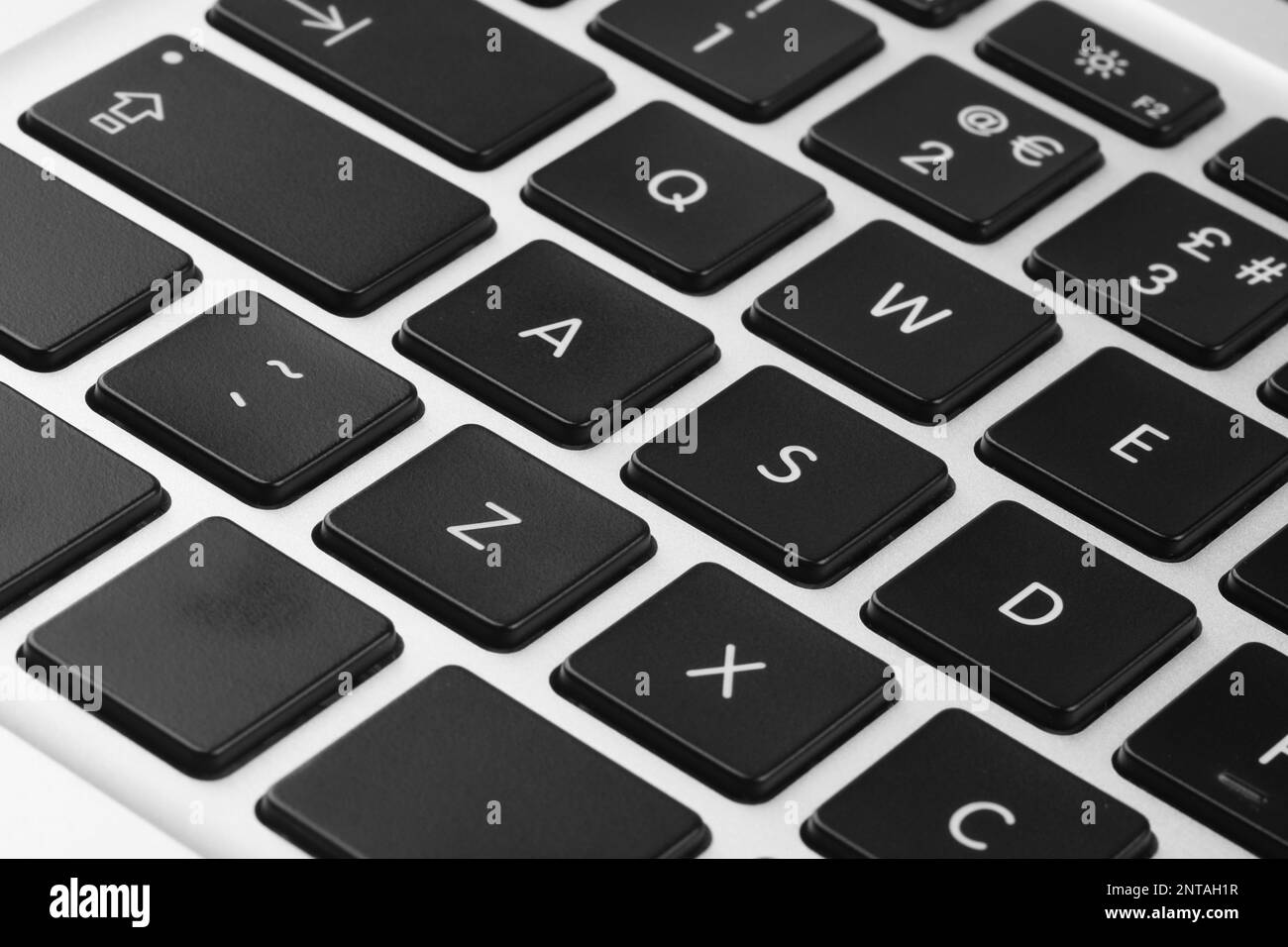 Ergonomic keyboard computer keyboard Black and White Stock Photos ...