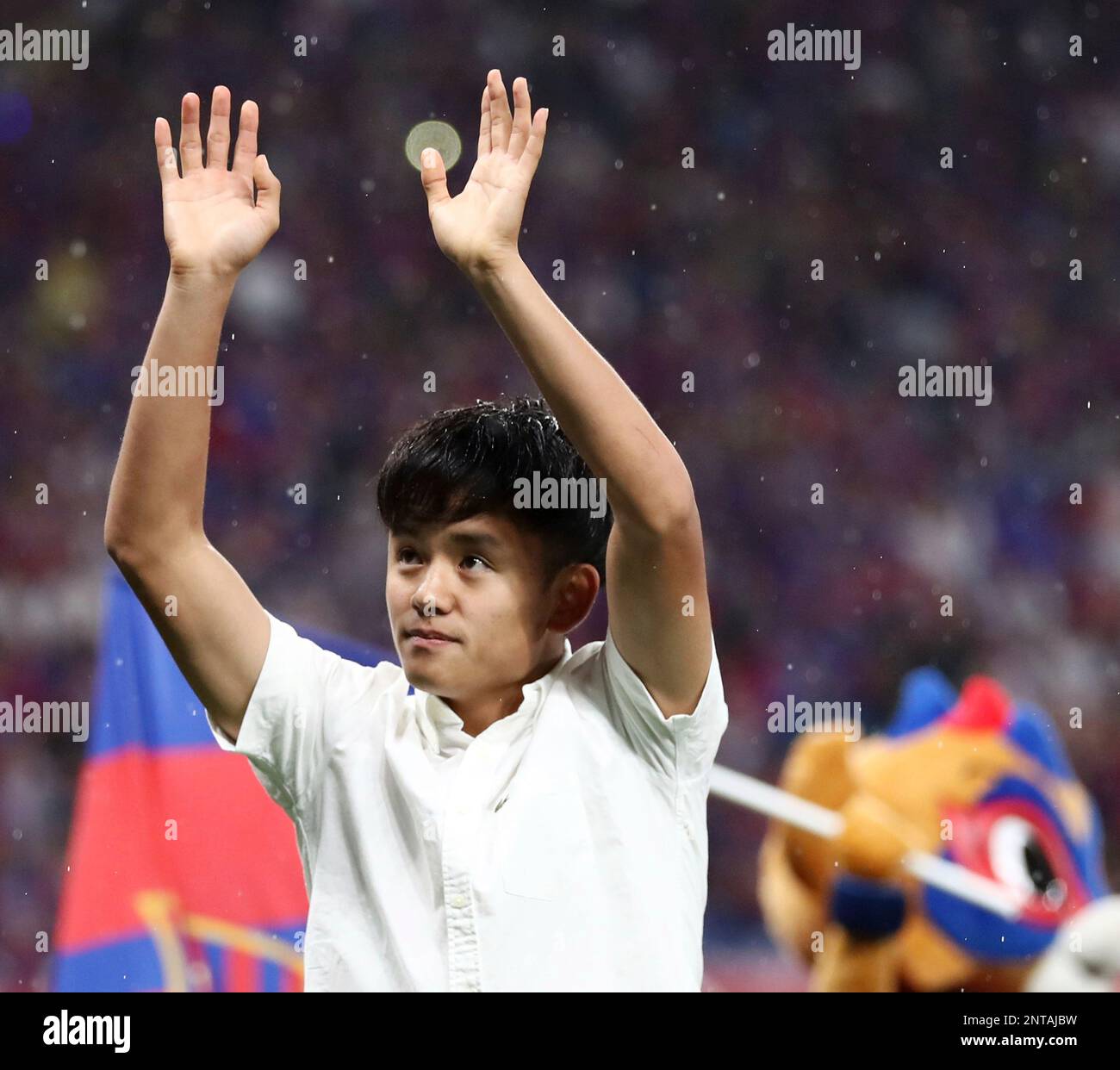Takefusa Kubo, a Japanese football player for FC Tokyo of J. League ...