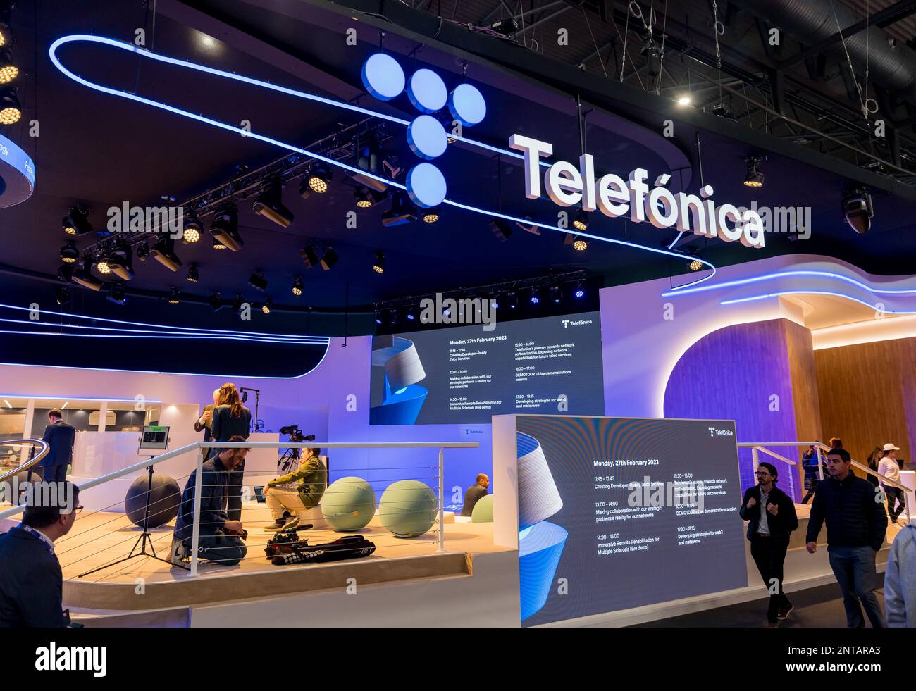 Barcelona, Spain - February 27 2023: Mobile world congress 2023 in ...