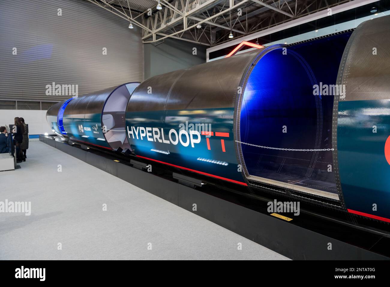 Barcelona , Spain - February 27 2023: Mobile world congress 2023 in Barcelona. Booth or stand of ...