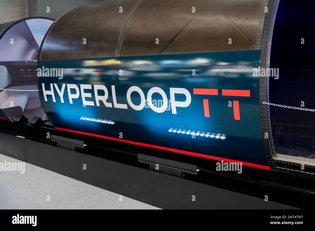 Barcelona , Spain - February 27 2023: Mobile world congress 2023 in Barcelona. Booth or stand of ...