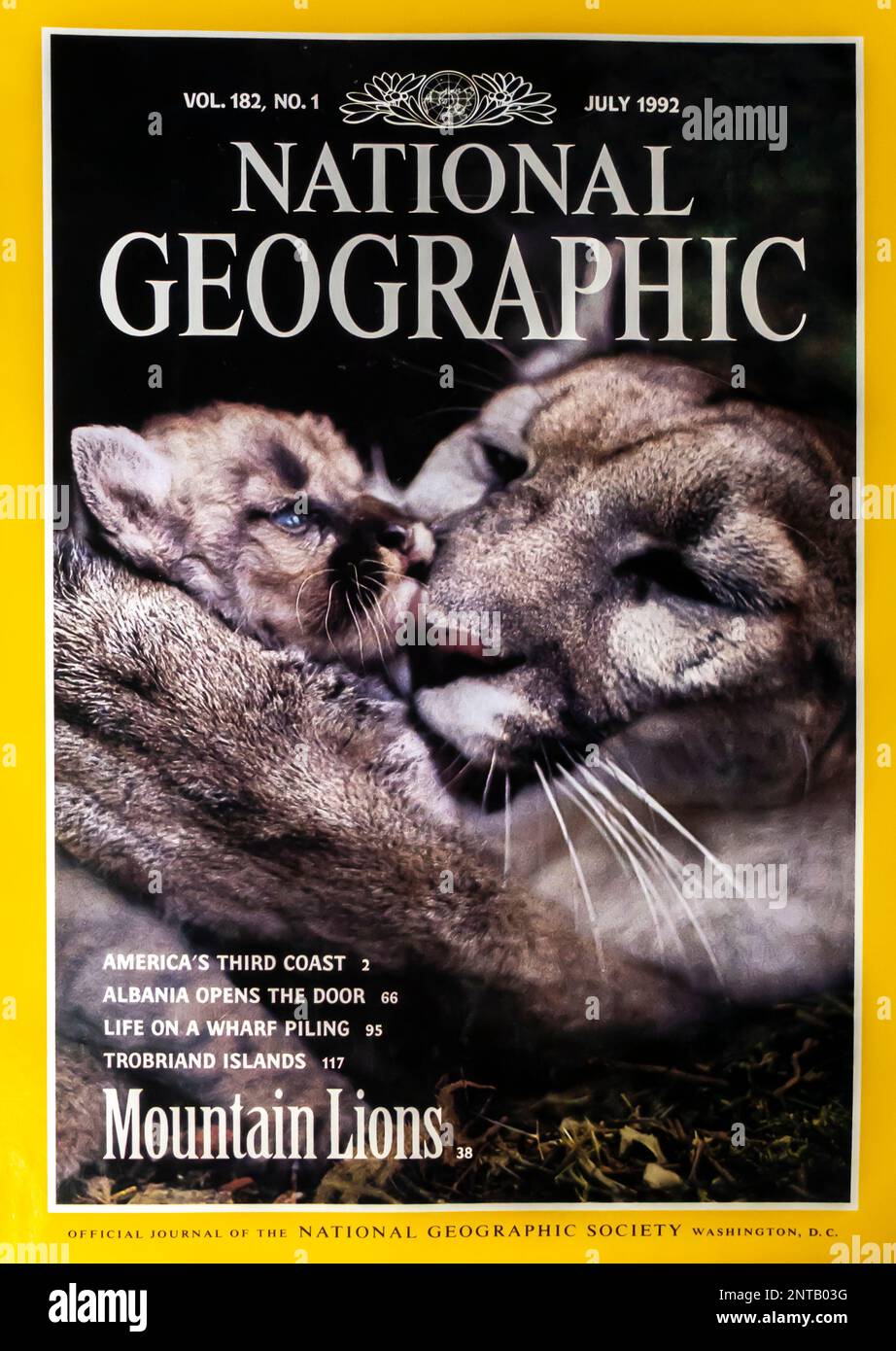National Geographic magazine cover July 1992 Stock Photo - Alamy