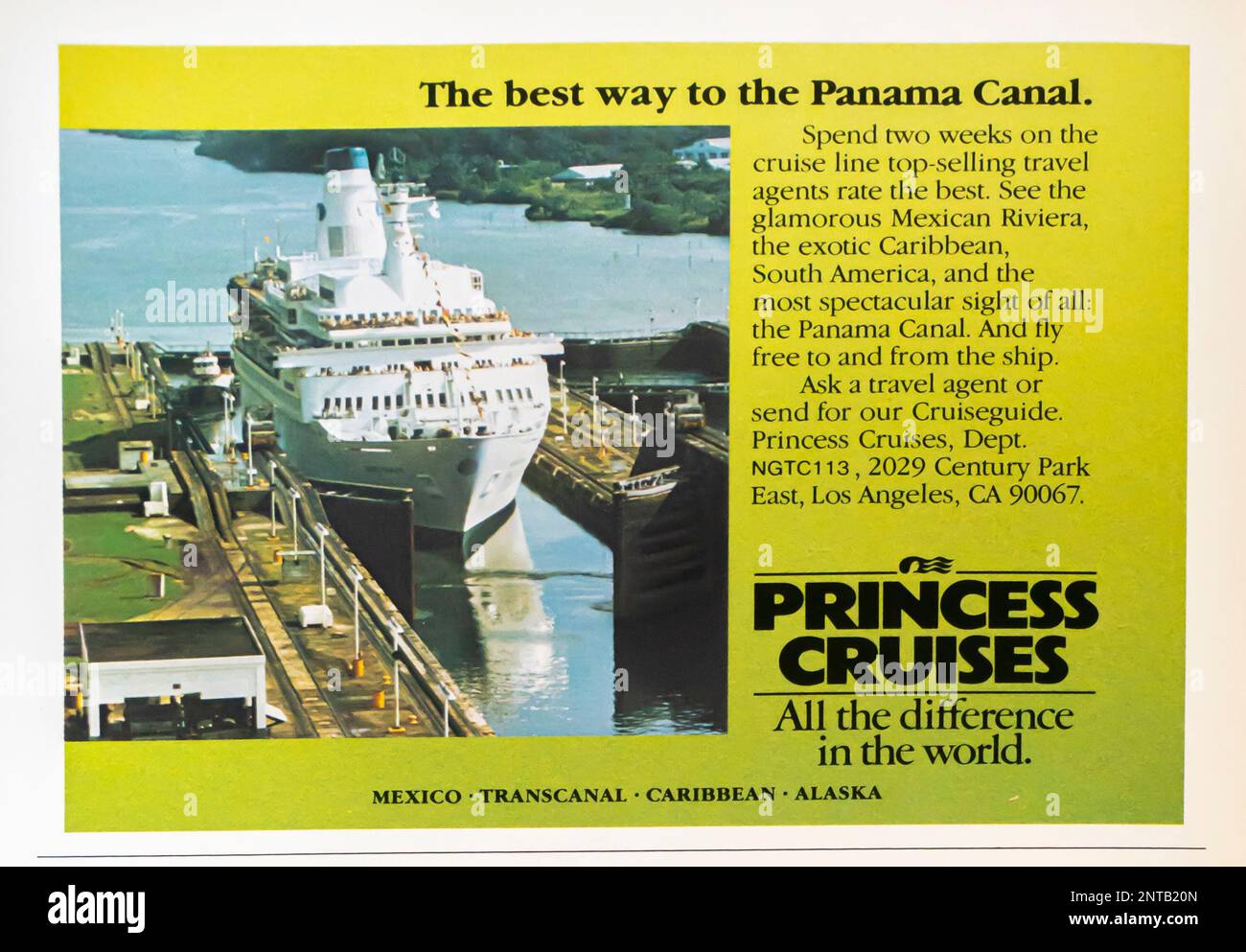 Princess cruises advert in a NatGeo magazine, November 1983 Stock Photo ...