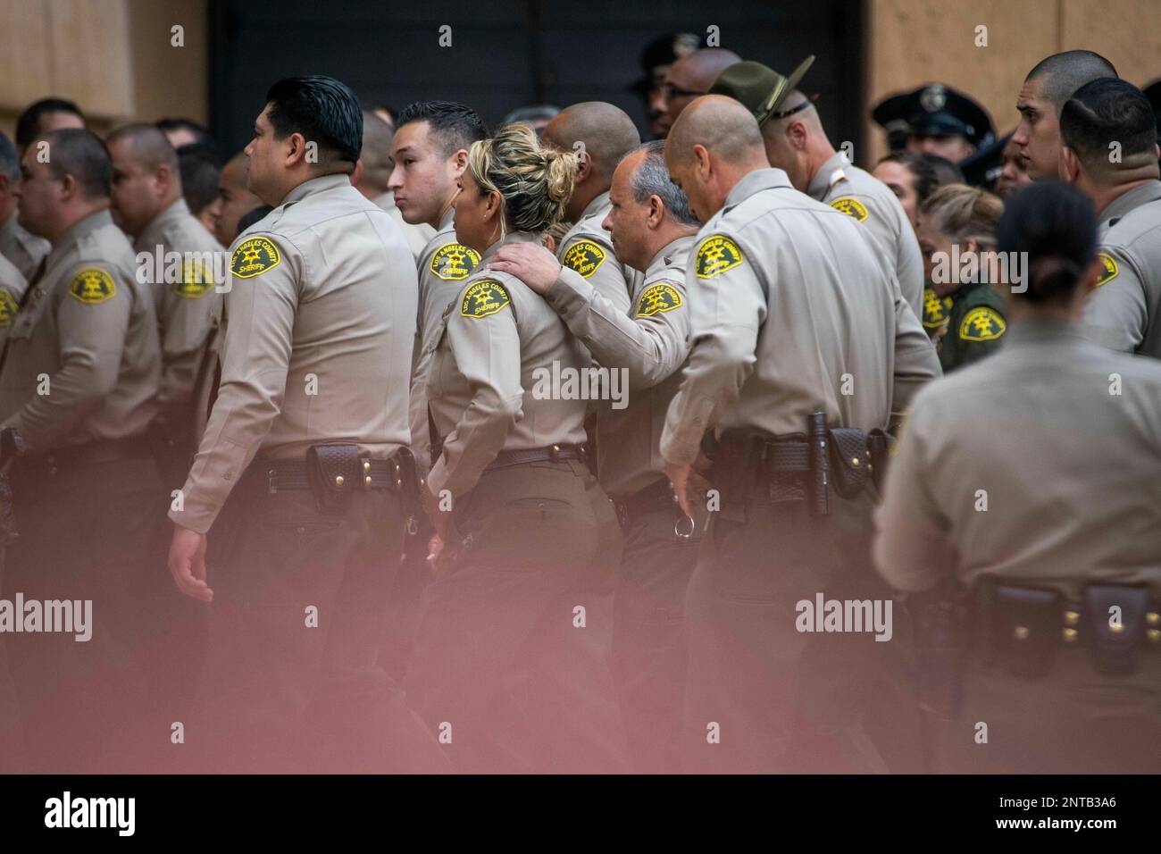 Los Angeles County Sheriff deputies follow Deputy Joseph Solano's ...