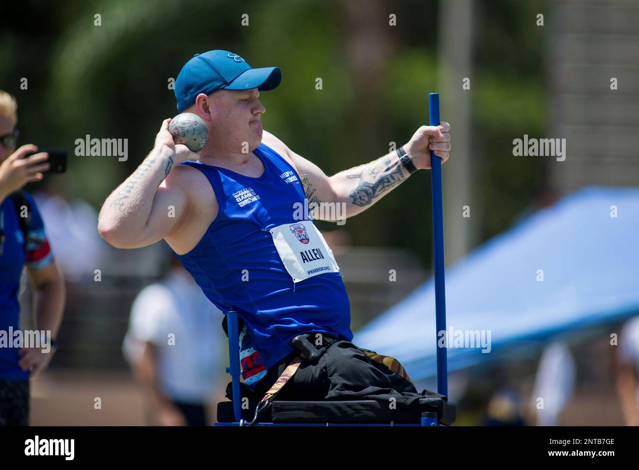 TAMPA, FL - JUNE 23: Pvt. Andy Allen of Team UK participates in the ...