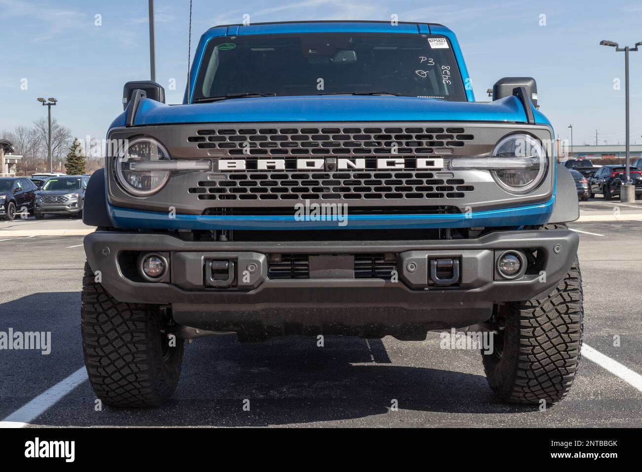 Fishers - Circa February 2023: Ford Bronco display. Broncos come in a ...