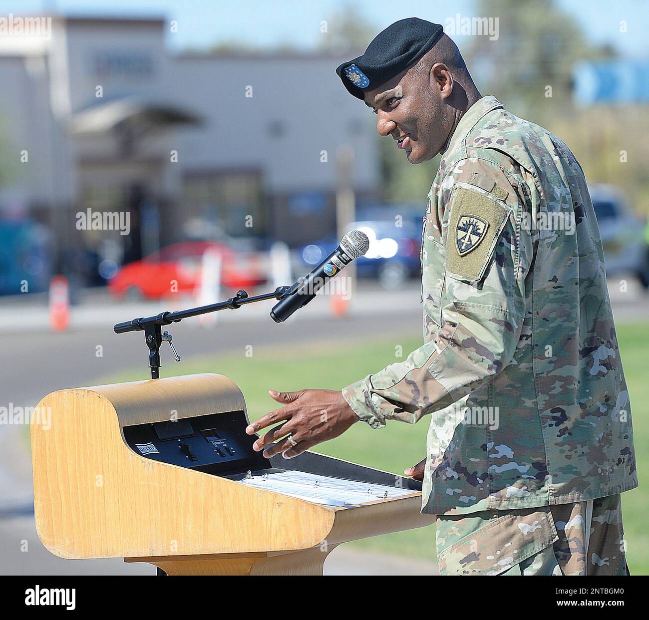 Lt. Col. Timothy Matthews, the outgoing Yuma Test Center commander at U ...