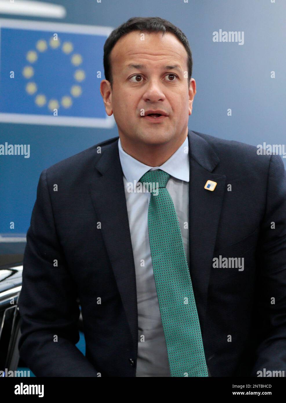 Irish Prime Minister Leo Varadkar arrives for an EU summit at the ...