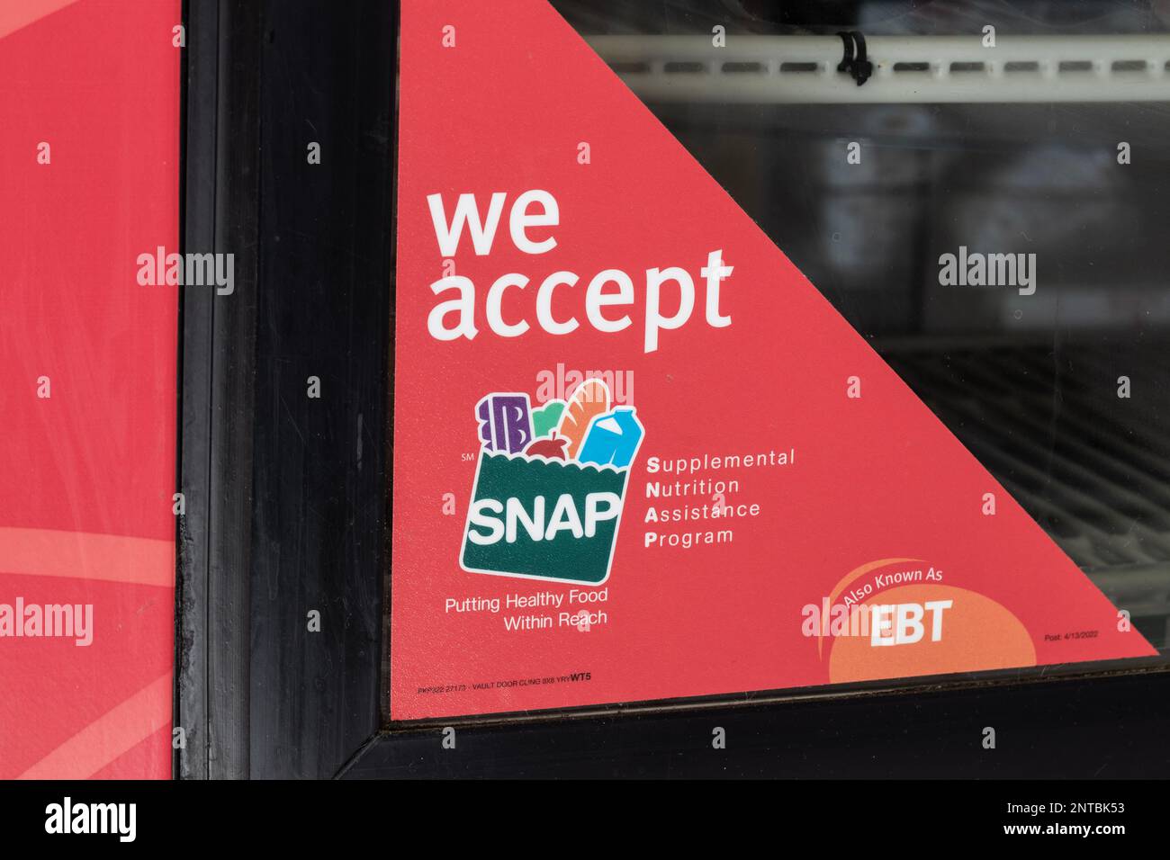 Noblesville - Circa February 2023: SNAP and EBT Accepted here sign ...