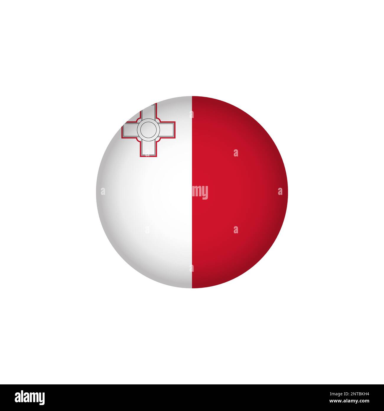 Malta Europe Flag Icon. European Country Circled Flag. Stock Vector ...