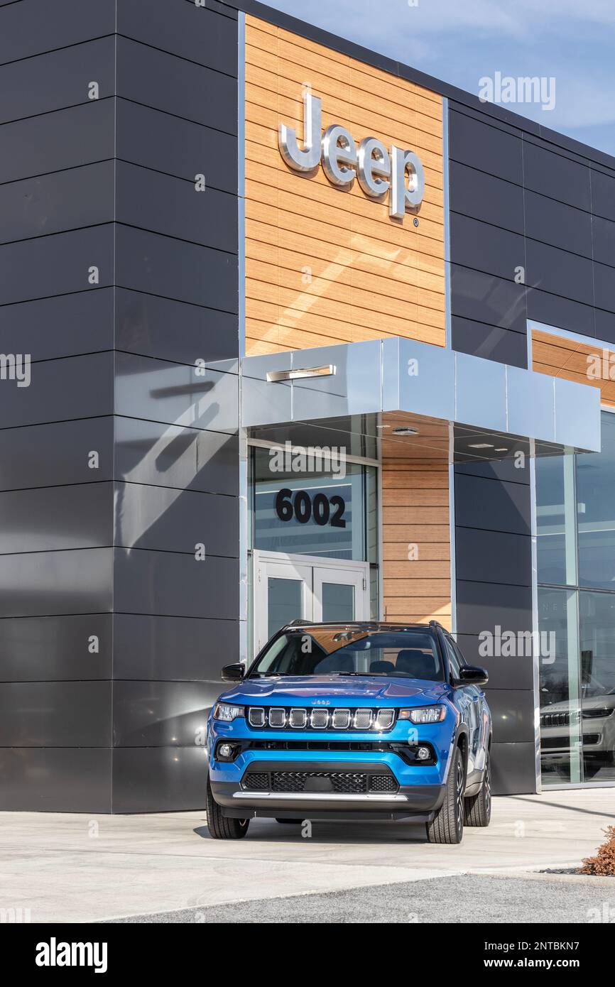 Tipton - Circa February 2023: Jeep Compass display at a Stellantis ...