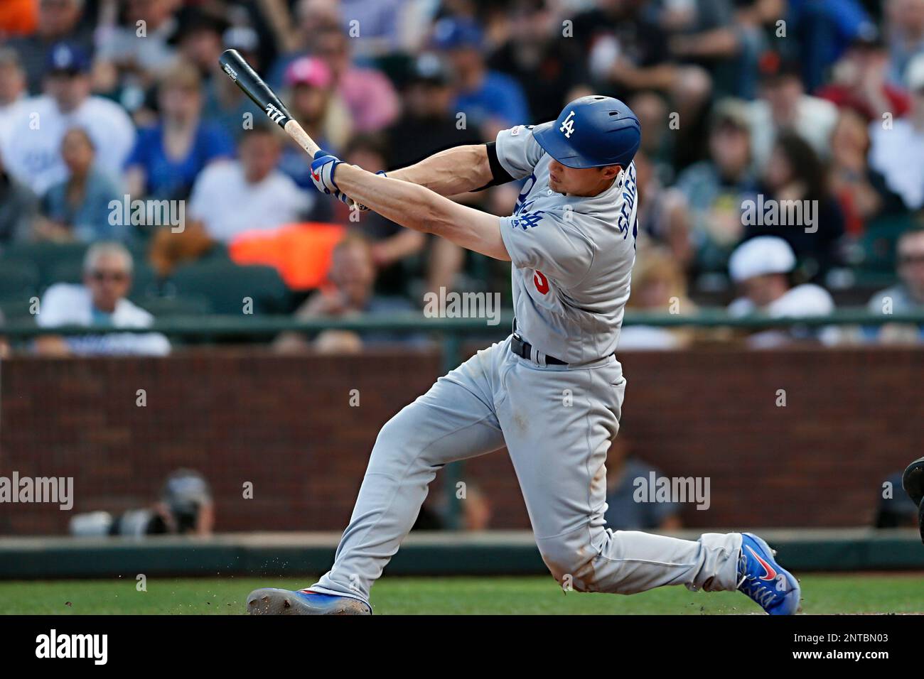 Los Angeles Dodgers short stop Corey Seager (5) at bat during an MLB ...