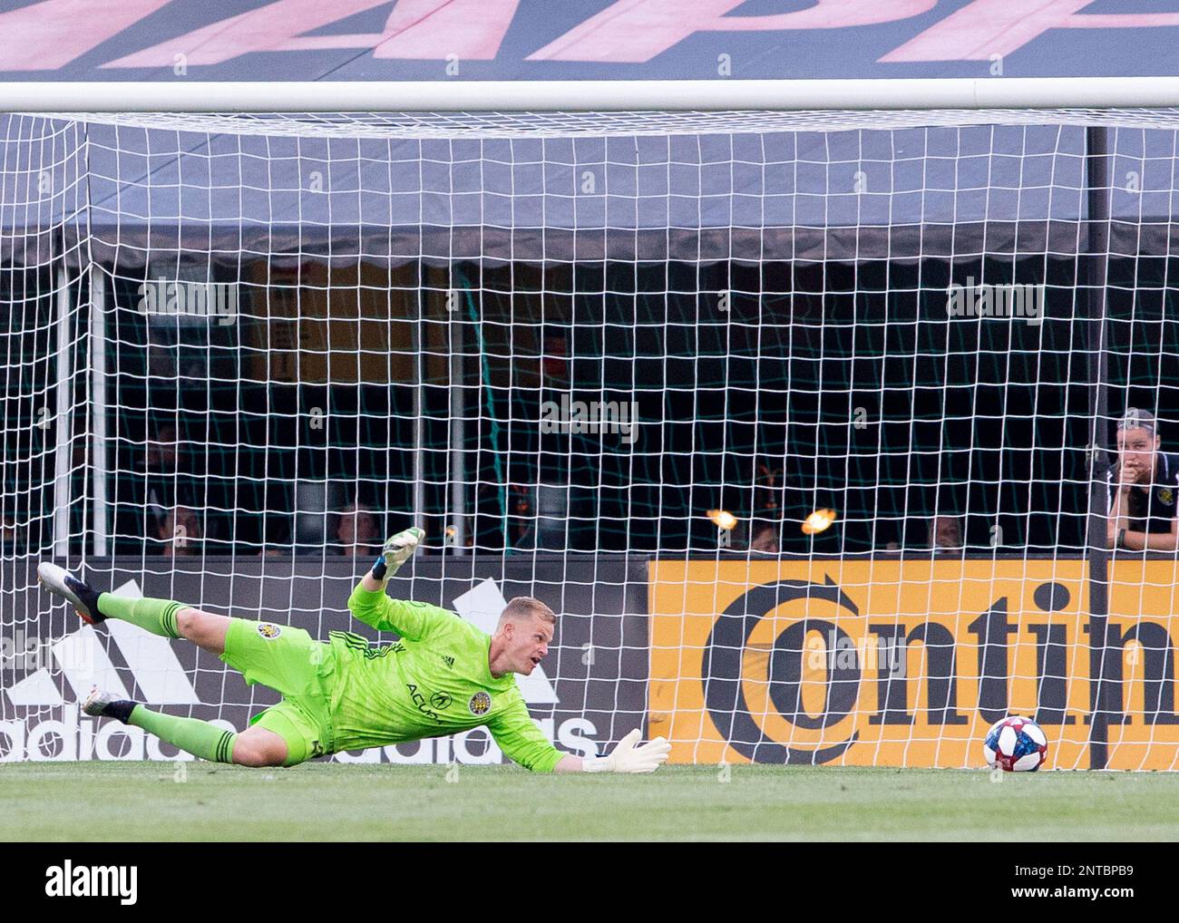 COLUMBUS, OH - JUNE 18: Columbus Crew SC goalkeeper Jon Kempin #24 ...