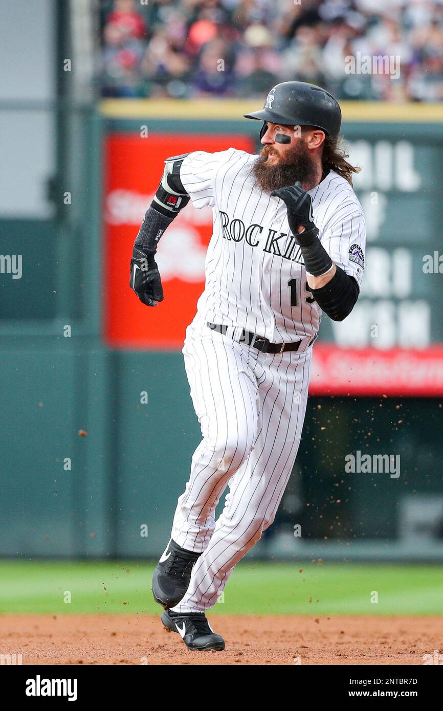 Colorado Rockies center fielder Charlie Blackmon (19) rounds the bases ...