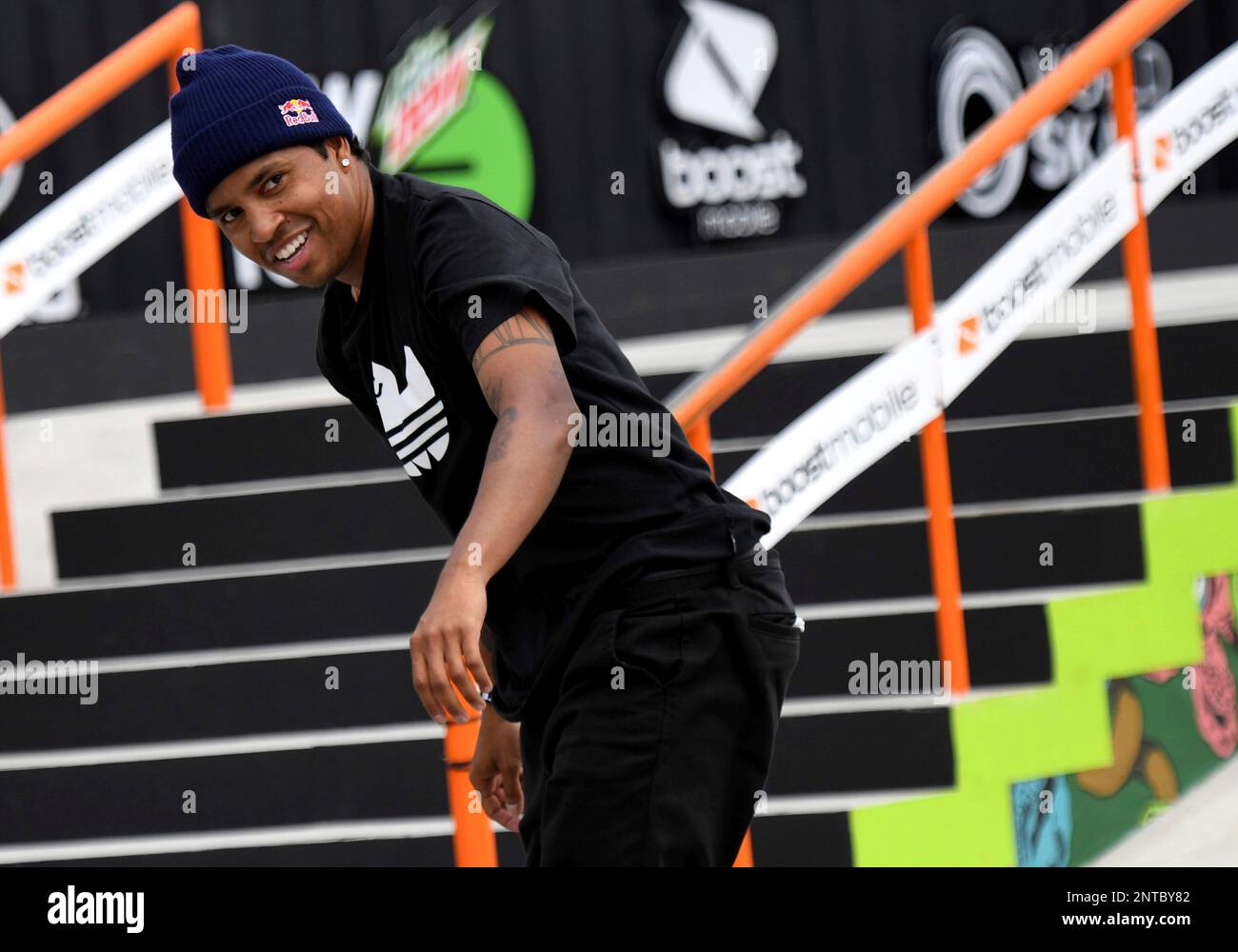 Felipe Gustavo of Brazil competes in the Men's Street Skateboard Final ...