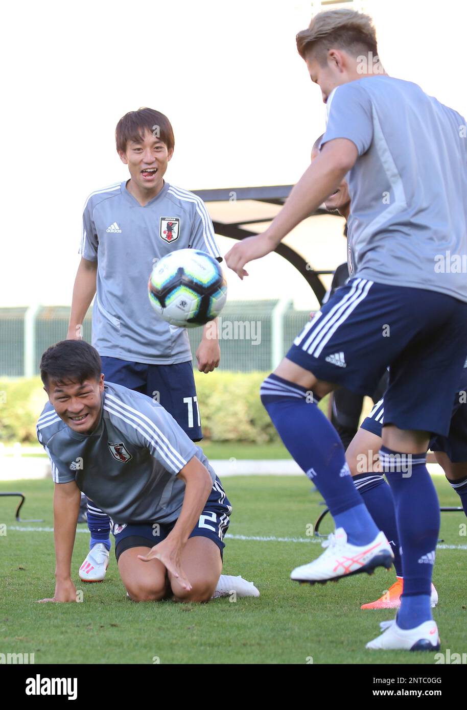 Members of Japan National Football Team (Samurai Blue) attend a ...